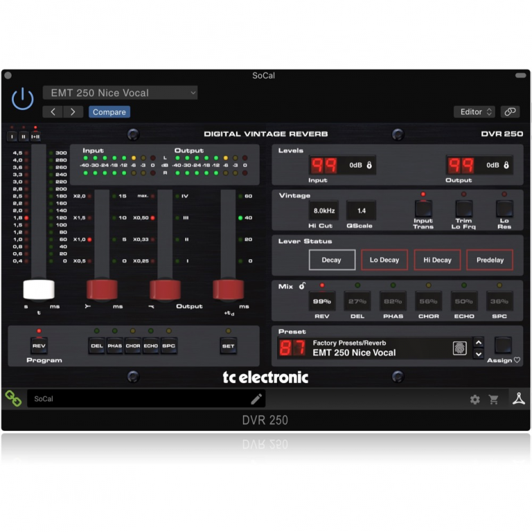TC Electronic DVR250 DT Digital Vintage Reverb w/ Inspiring Hardware ...