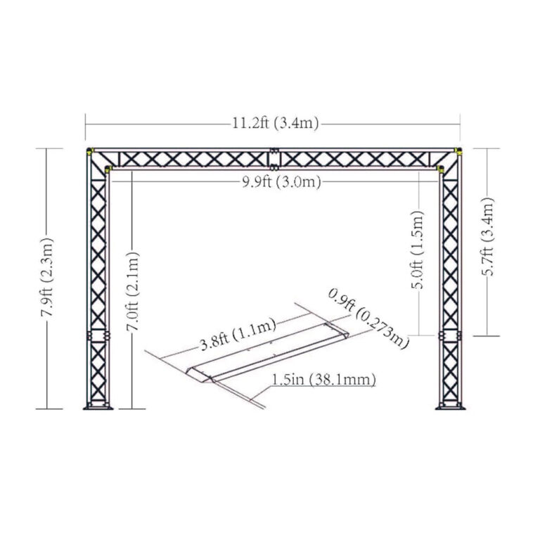 AVE DJ TRUSS4 Aluminum Goal Post Truss Kit With Base - Anthonys Music